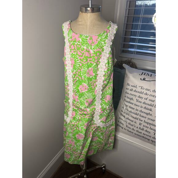 Lilly Pulitzer | Dresses | Lilly Pulitzer Liz Floral Lion Print Dress ...